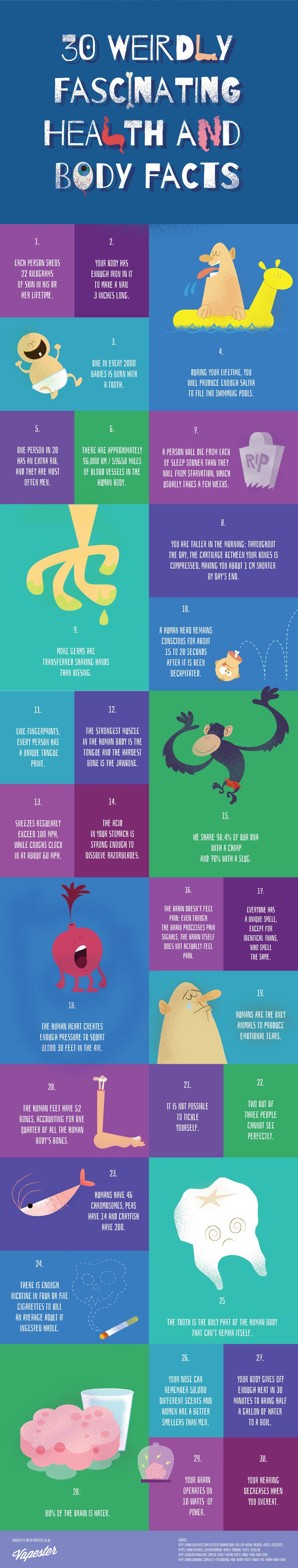 30 Weird Body Facts You Might Find Fascinating - Vapekit.co.uk Blog